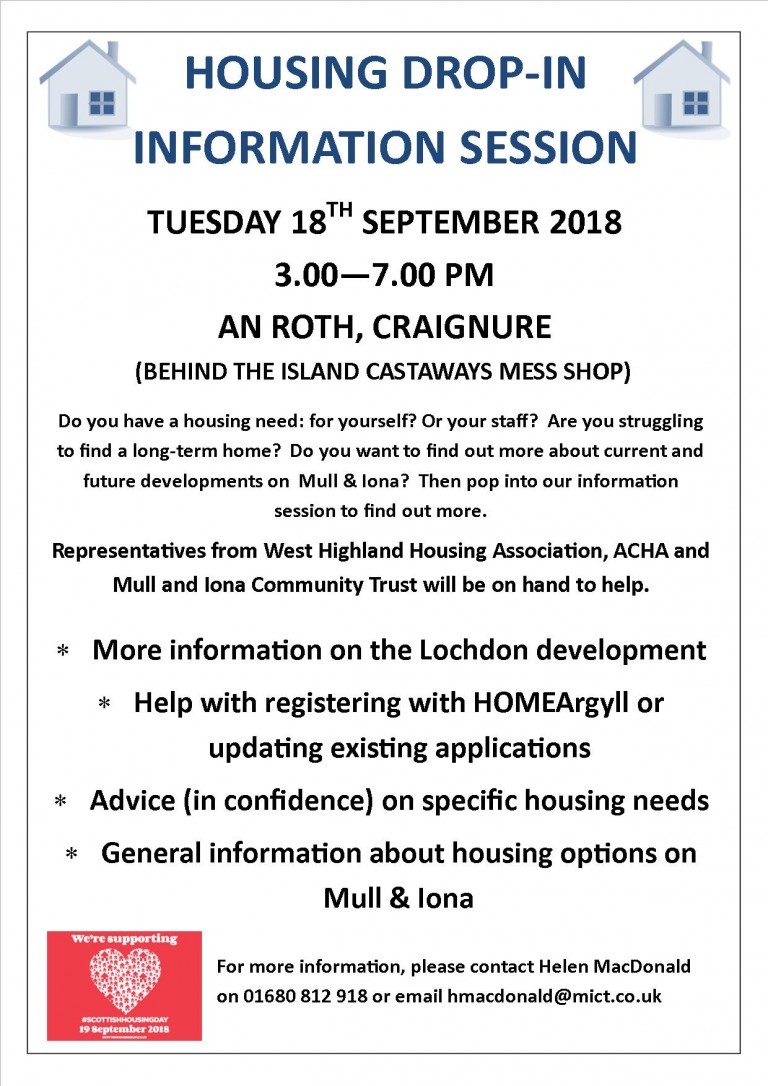 Housing Drop In Event | Mull and Iona Community Trust